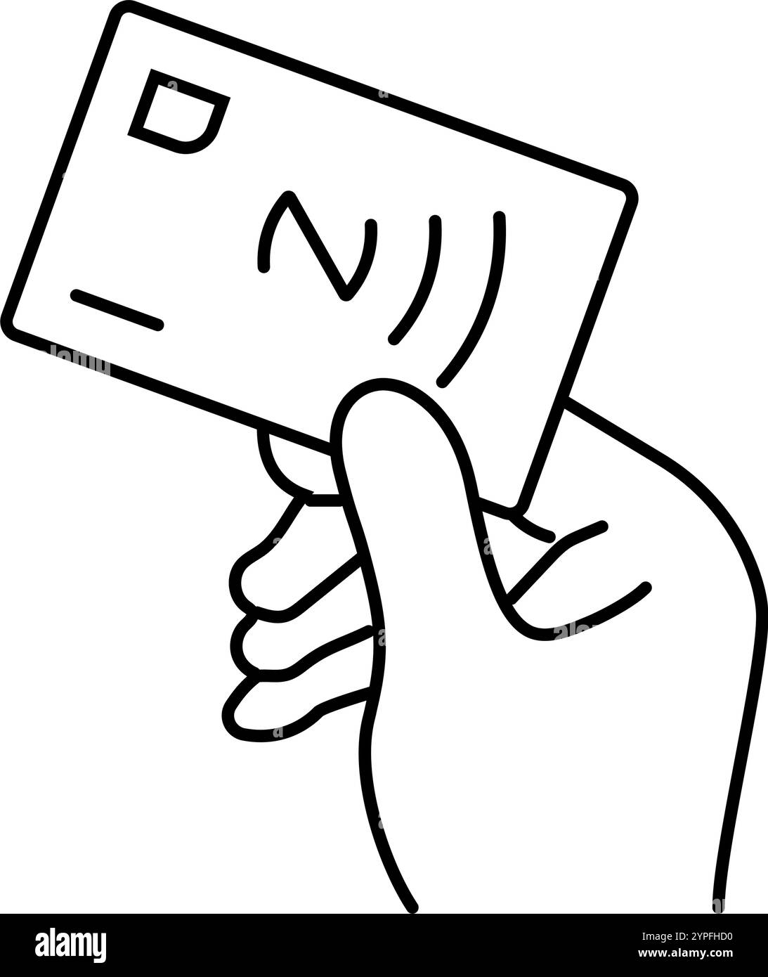 card nfc technology line icon vector illustration Stock Vector Image ...