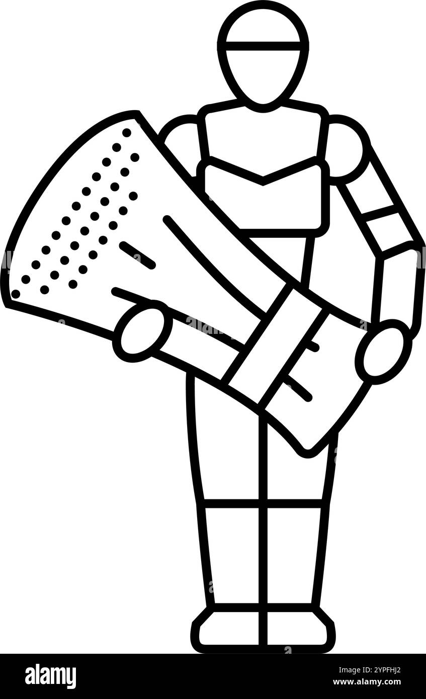 harvesting robot line icon vector illustration Stock Vector Image & Art ...