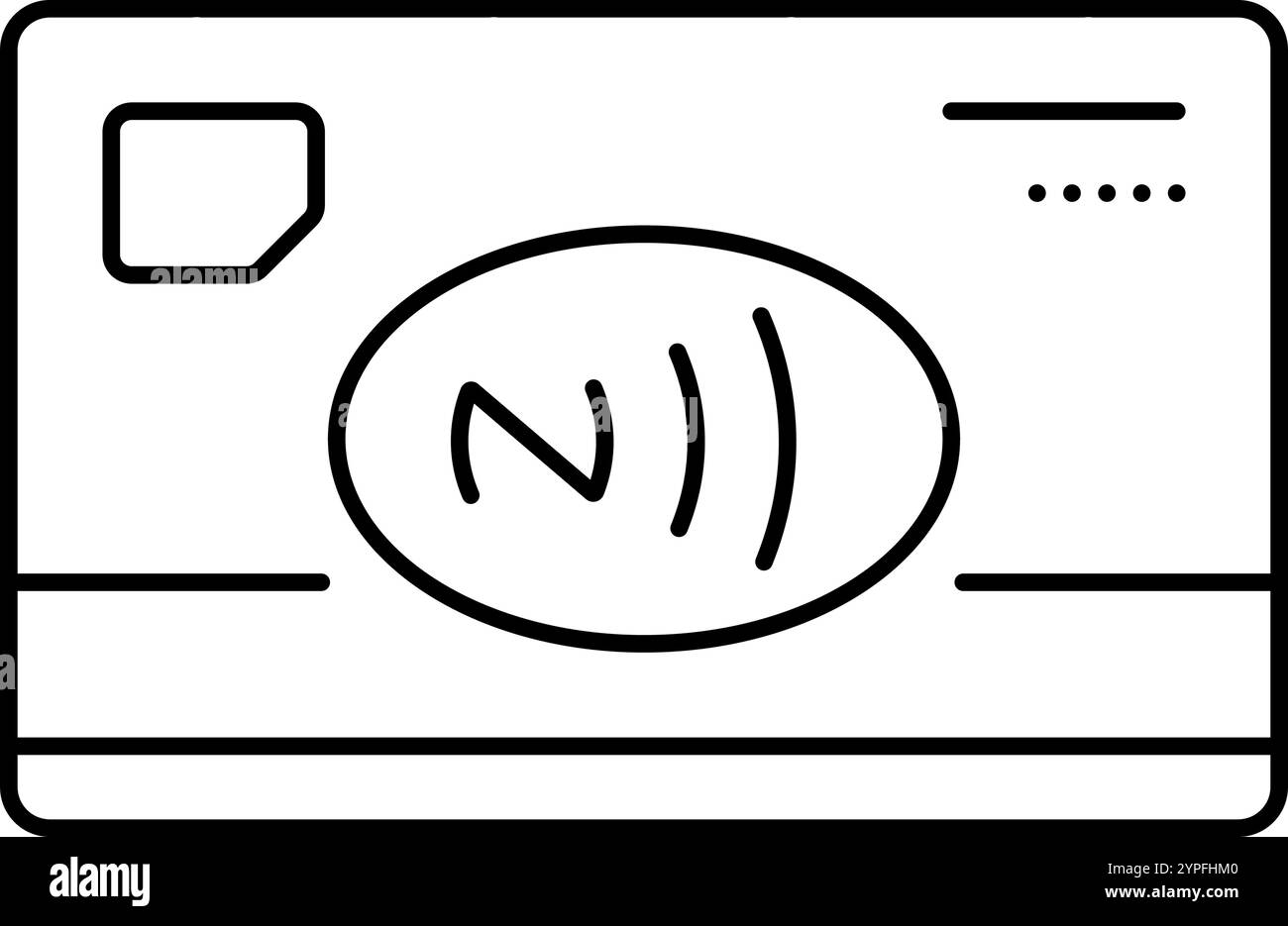 smart card nfc technology line icon vector illustration Stock Vector ...