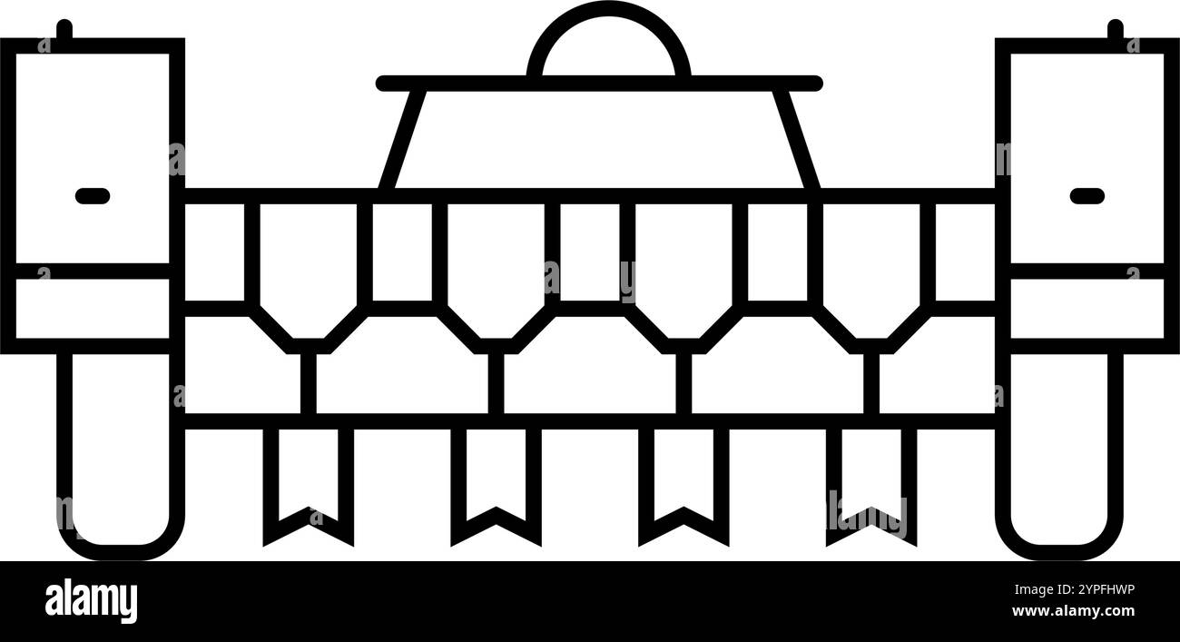 seed planting robot harvests line icon vector illustration Stock Vector ...