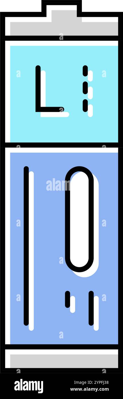 lithium ion battery color icon vector illustration Stock Vector Image ...