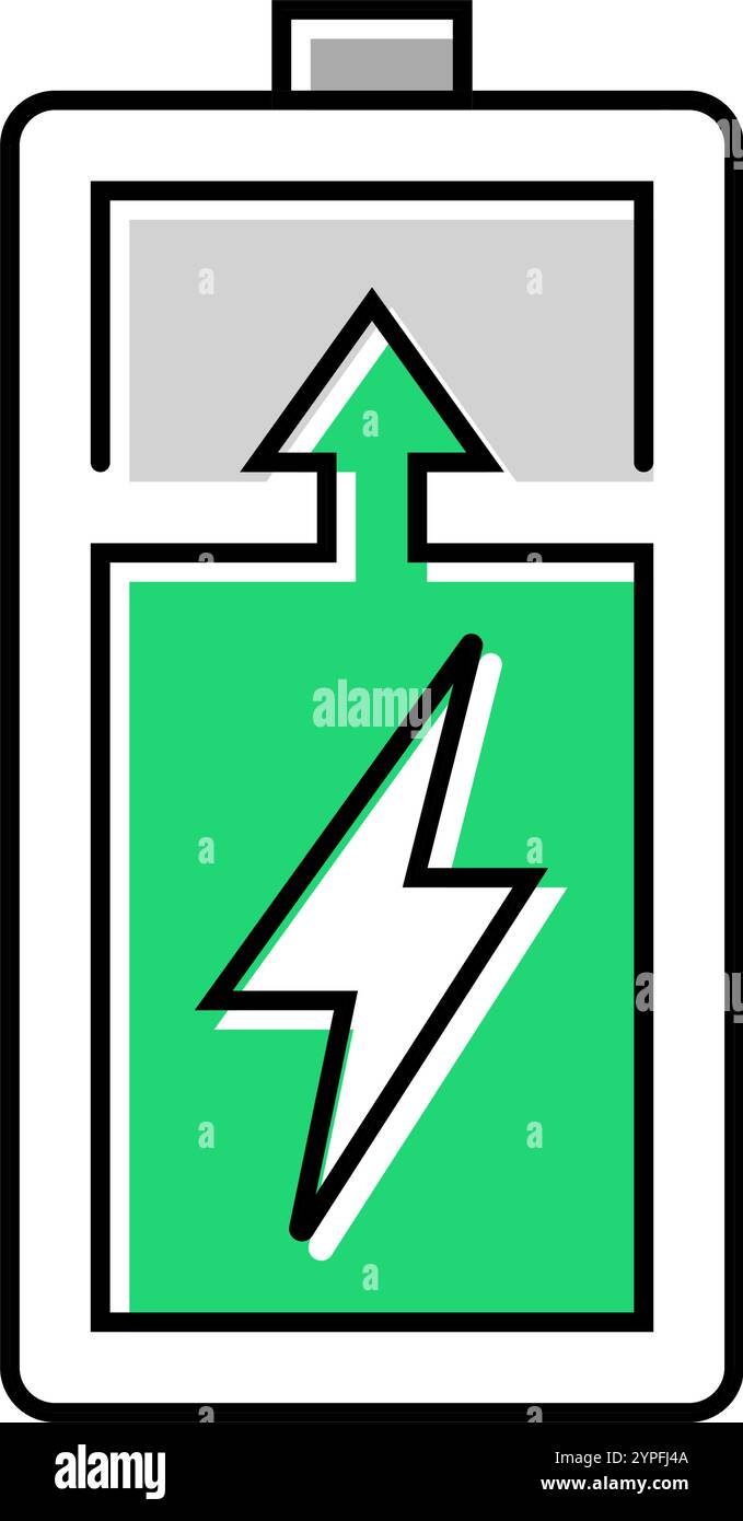 charging battery color icon vector illustration Stock Vector Image ...