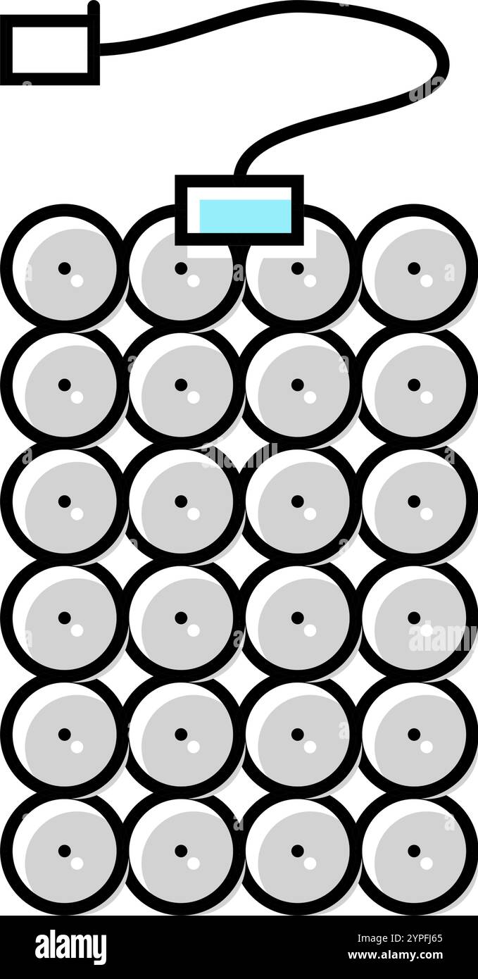 pack battery color icon vector illustration Stock Vector Image & Art ...