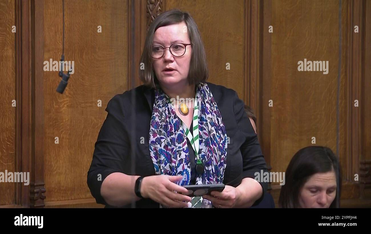 Screen grab of MP Dame Meg Hillier speaking during the debate of the ...