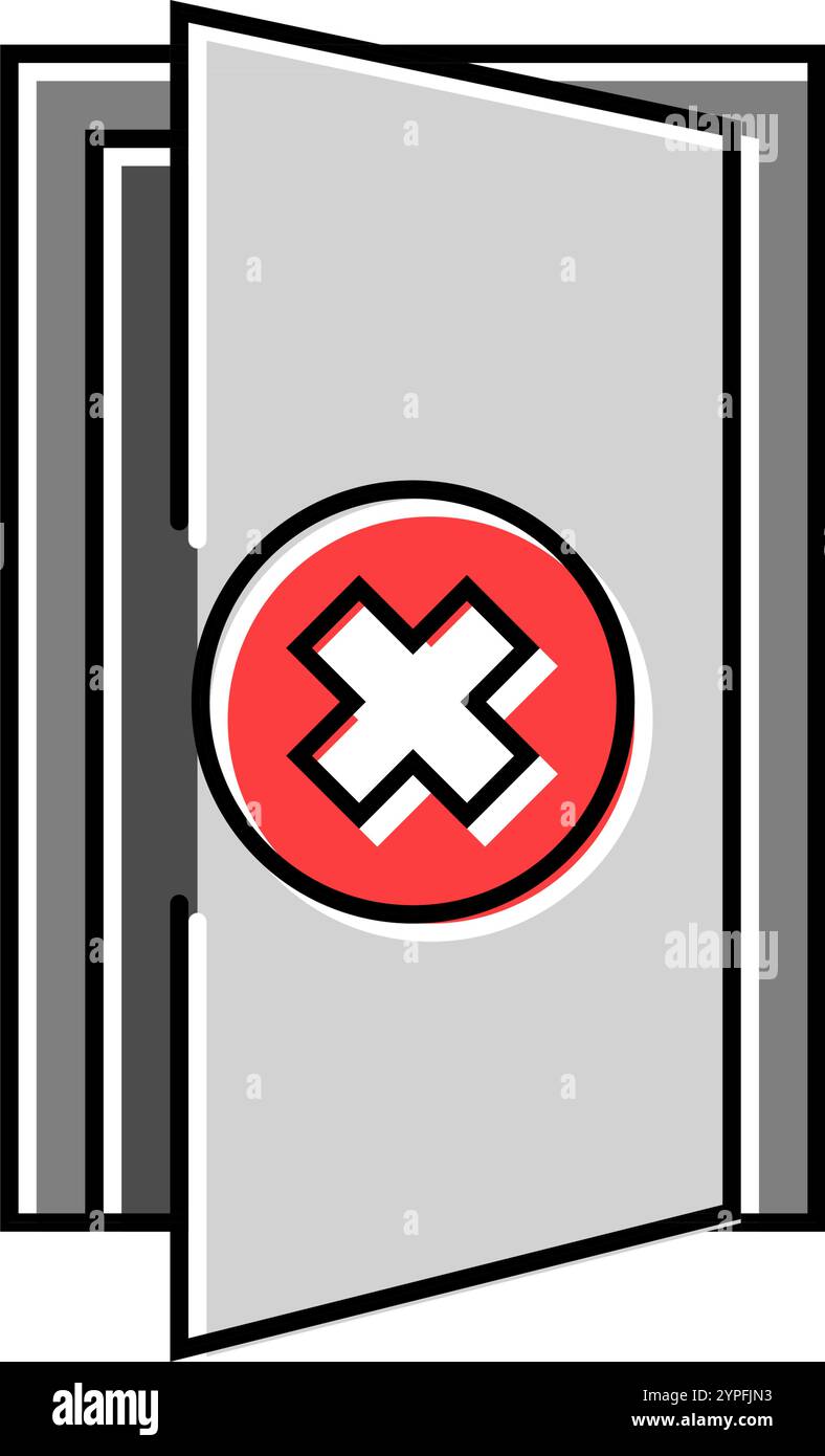 close door color icon vector illustration Stock Vector Image & Art - Alamy