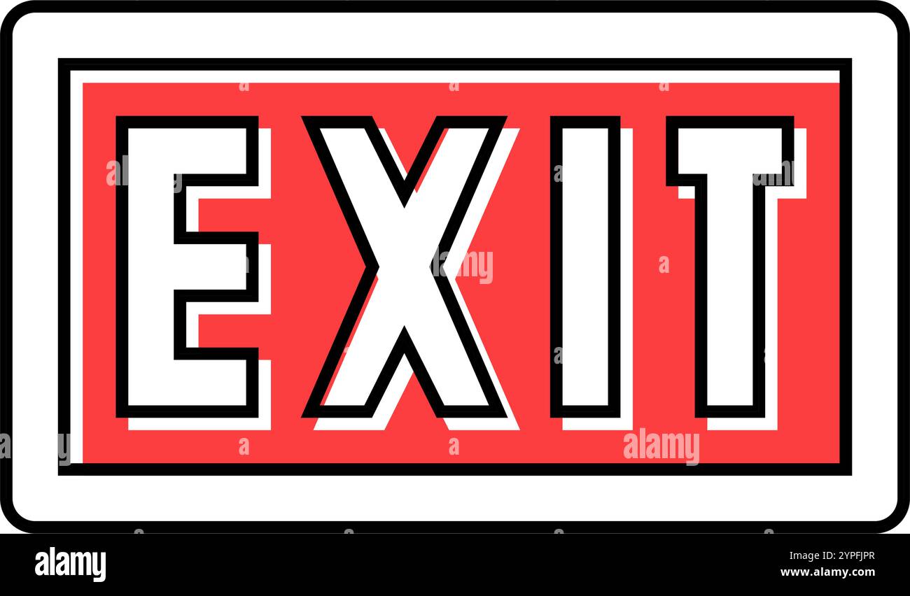 exit close color icon vector illustration Stock Vector Image & Art - Alamy