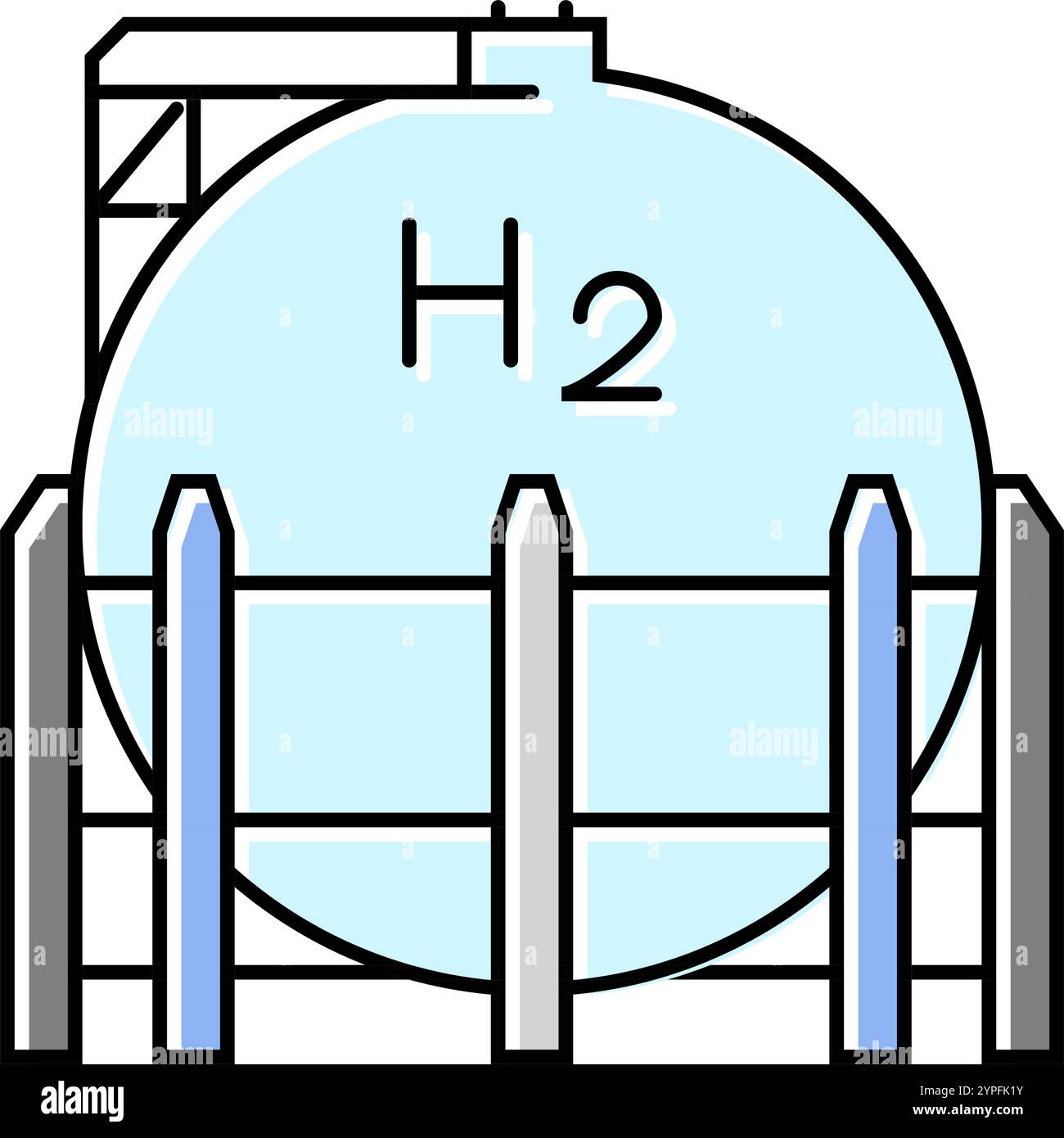 hydrogen tanks energy color icon vector illustration Stock Vector Image ...