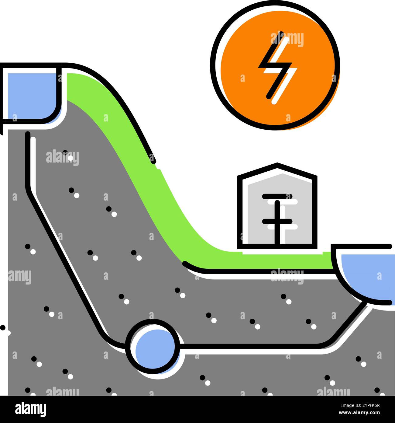 pumped hydro energy color icon vector illustration Stock Vector Image ...