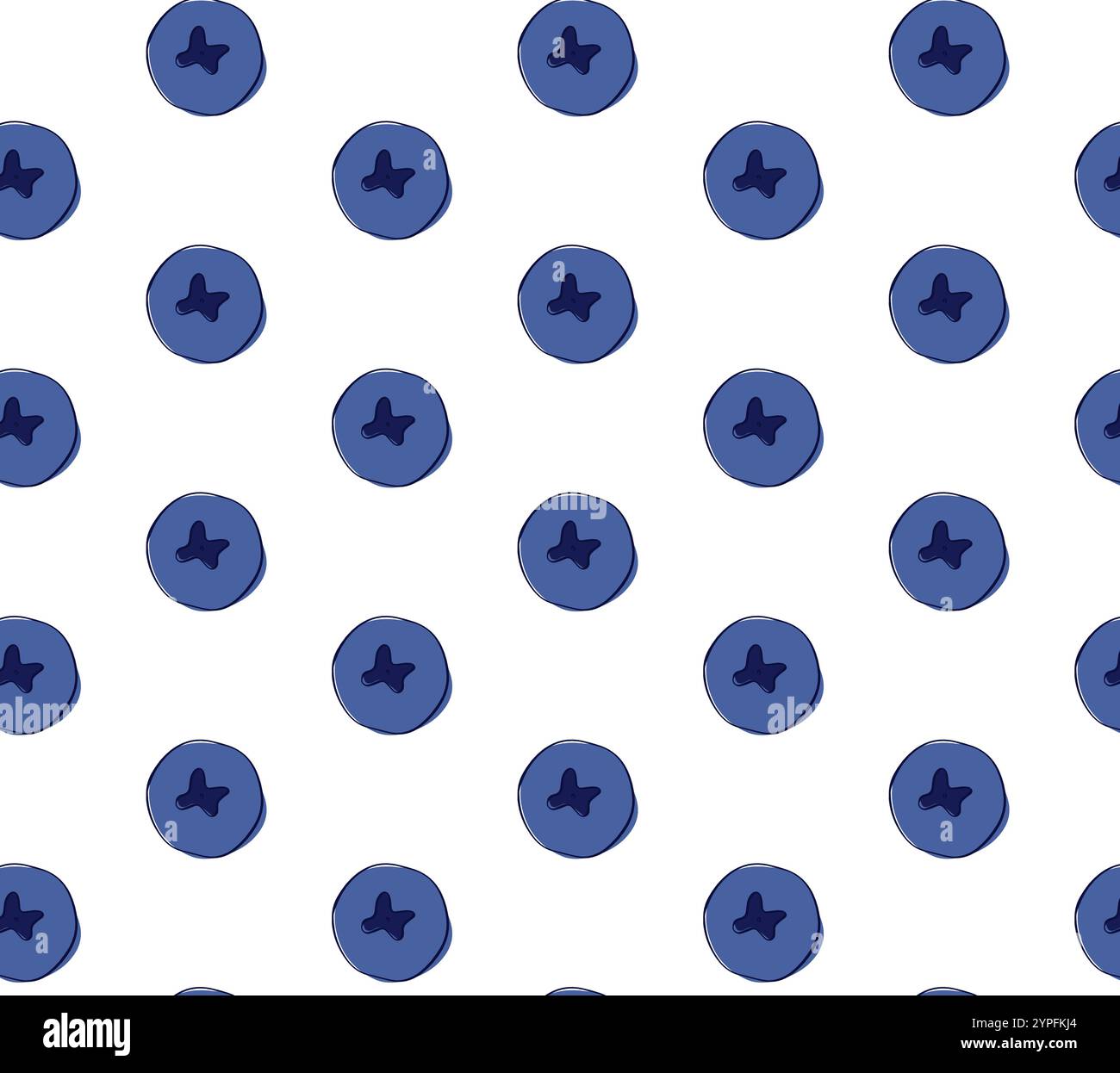 Vector Seamless Pattern of Blueberries on transparent Background ...
