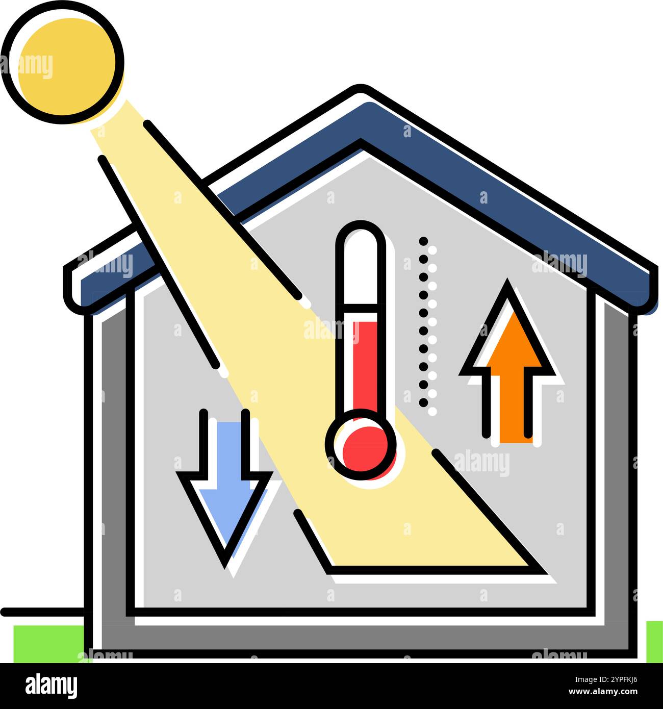 thermal mass energy color icon vector illustration Stock Vector Image ...