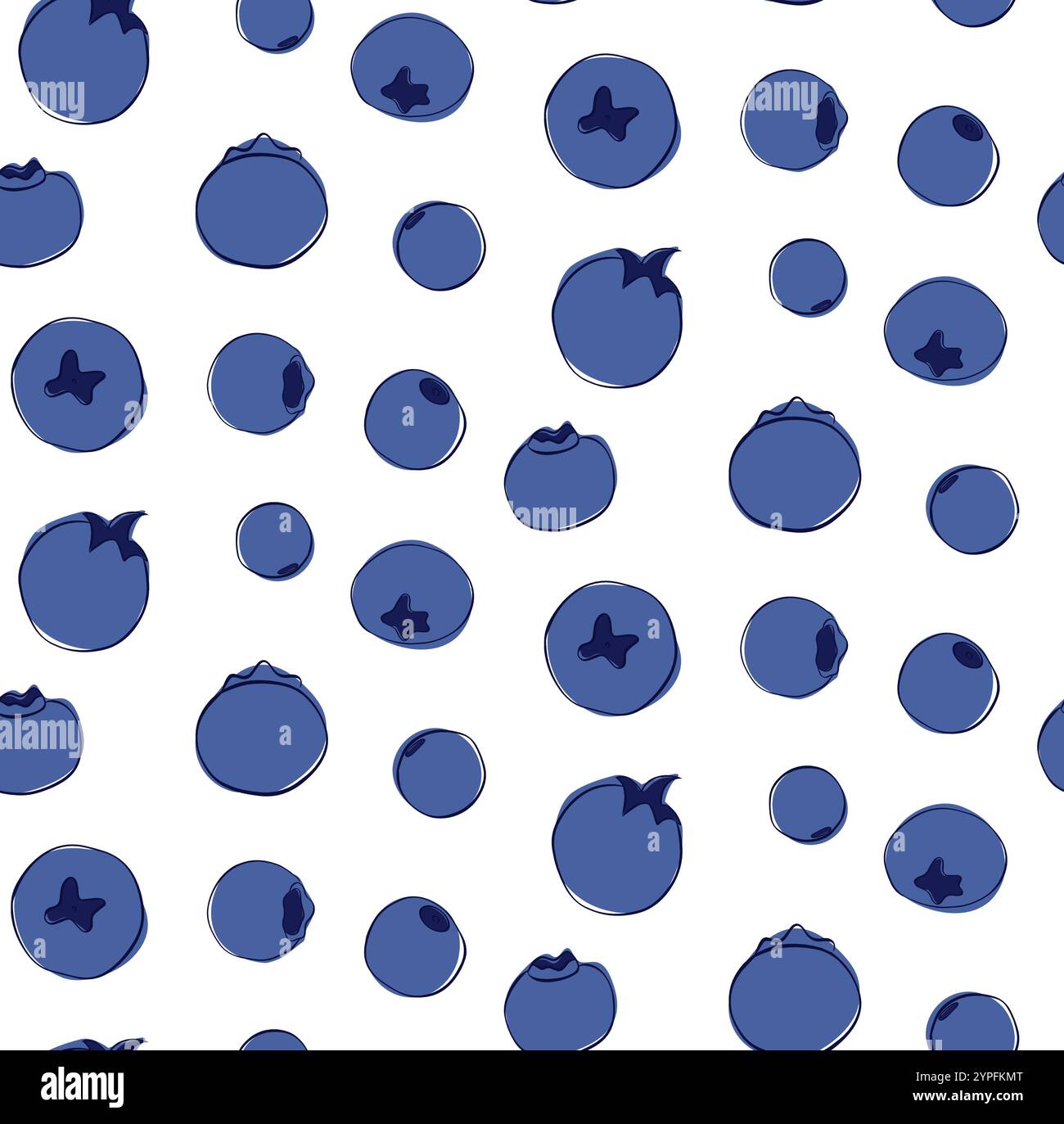 seamless design pattern with fresh blueberries, bilberries on a ...