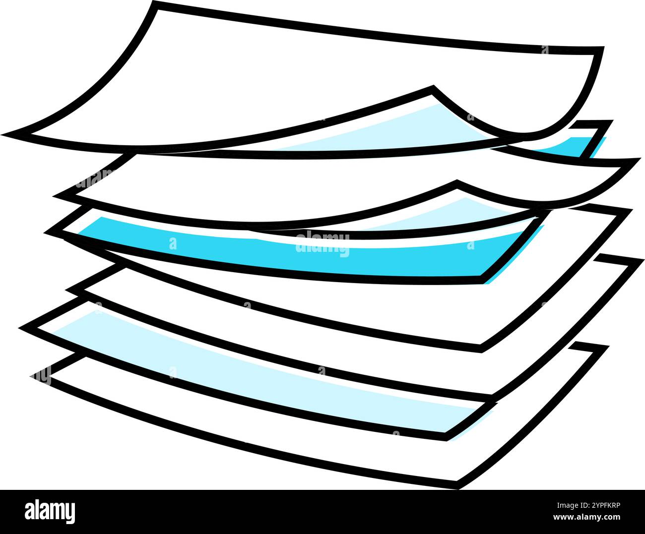 pages stacked list color icon vector illustration Stock Vector Image ...