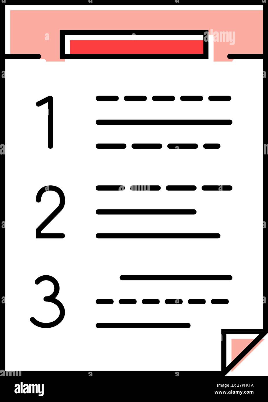 numbered list color icon vector illustration Stock Vector Image & Art ...