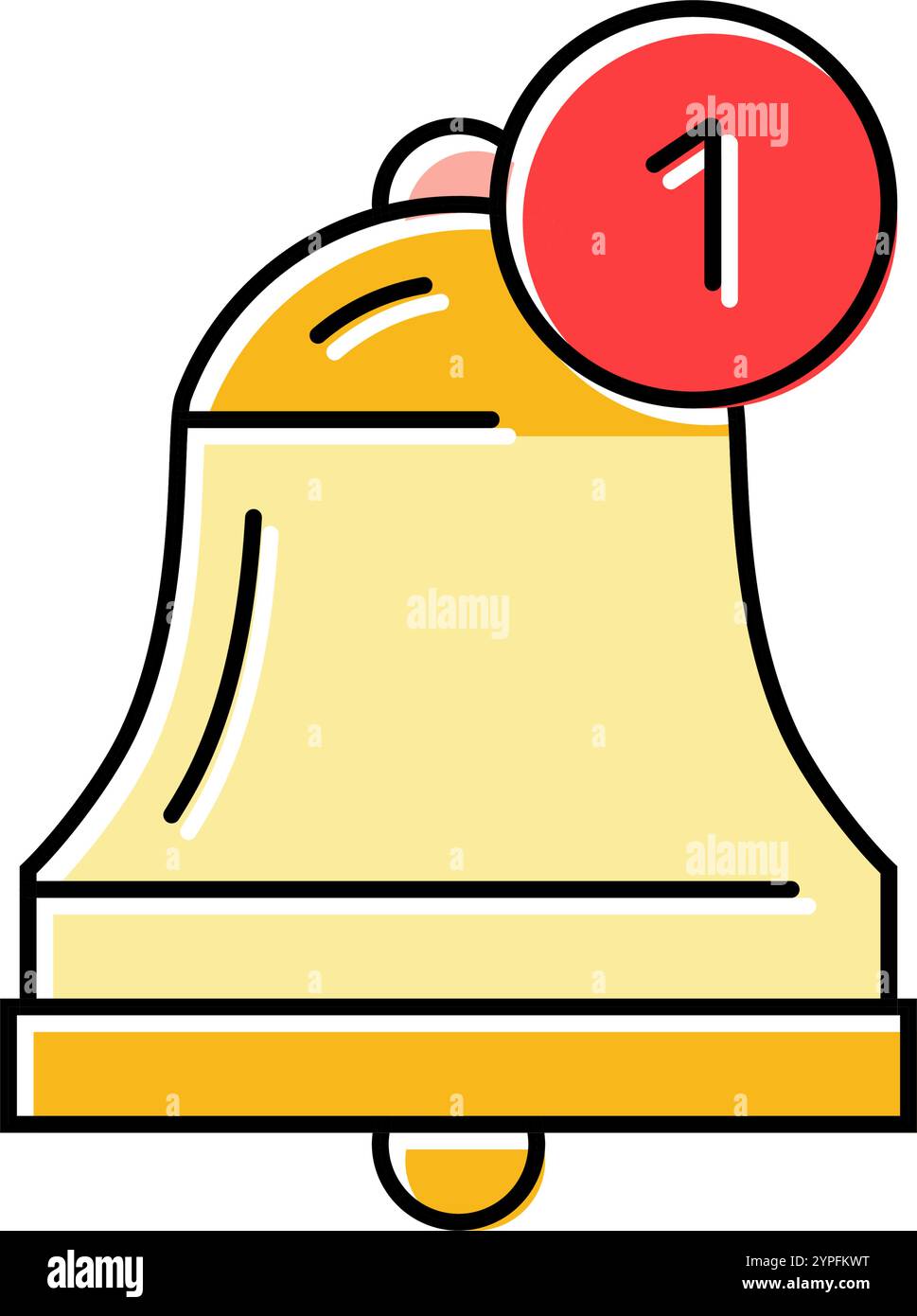 reminder bell list color icon vector illustration Stock Vector Image ...