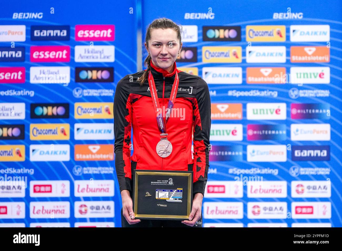 BEIJING, CHINA - NOVEMBER 30: Isabelle Weidemann competing on the Women ...