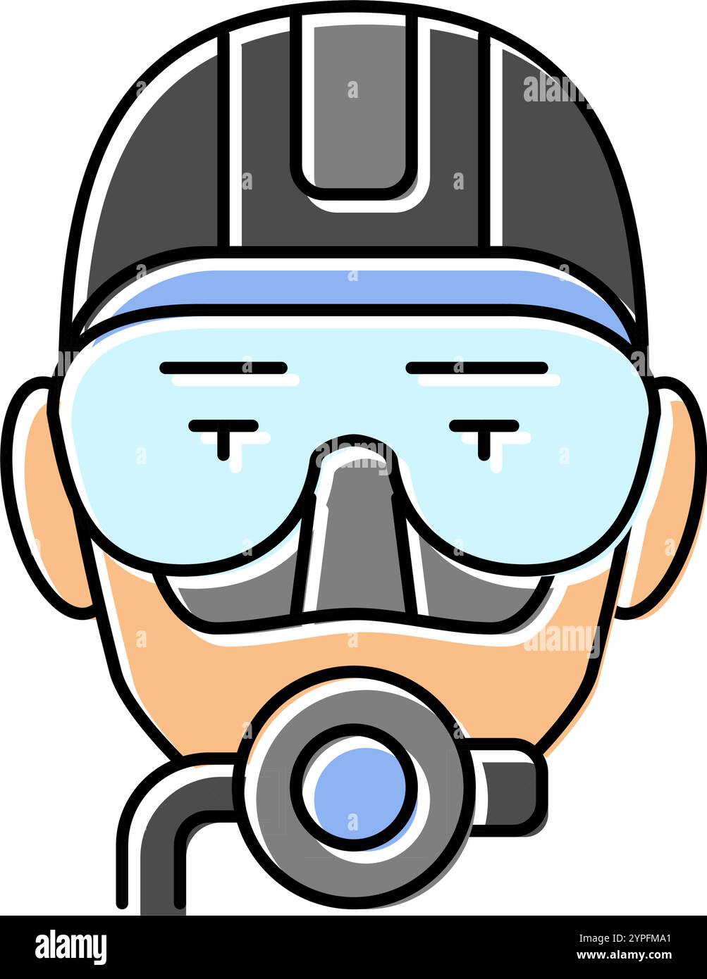 scuba diving mask face color icon vector illustration Stock Vector ...