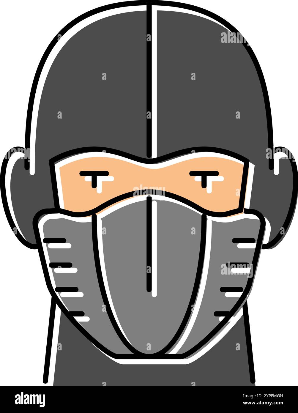 ninja mask face color icon vector illustration Stock Vector Image & Art ...
