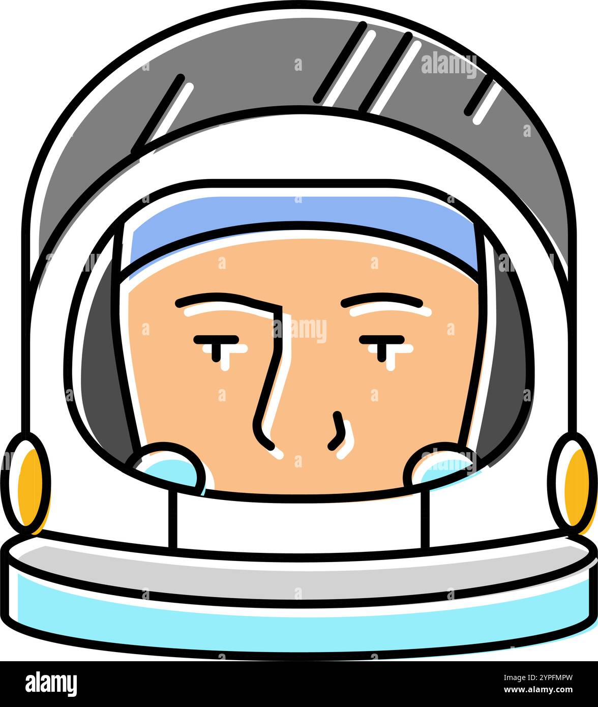 astronaut mask face color icon vector illustration Stock Vector Image ...