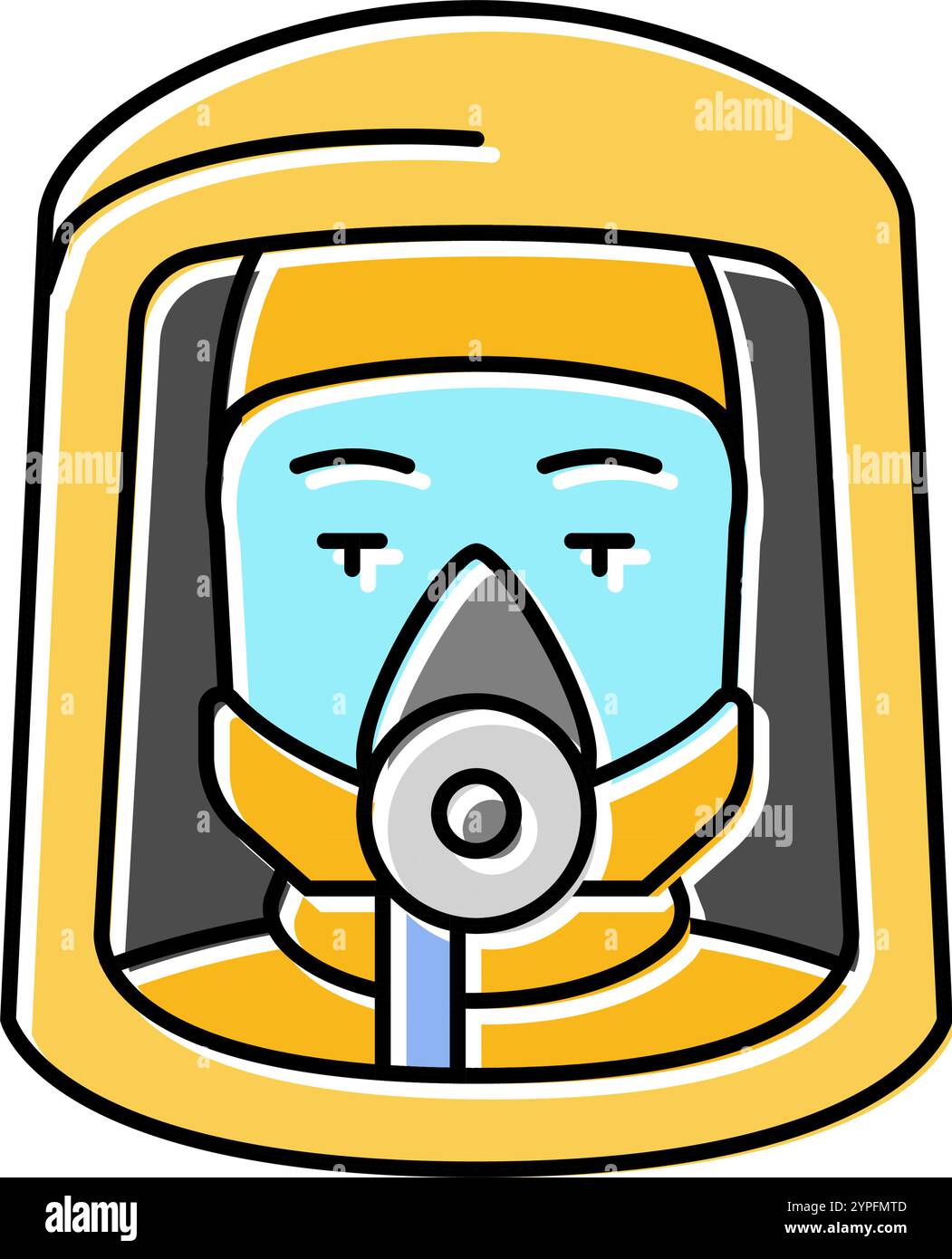 radioactive mask face color icon vector illustration Stock Vector Image ...