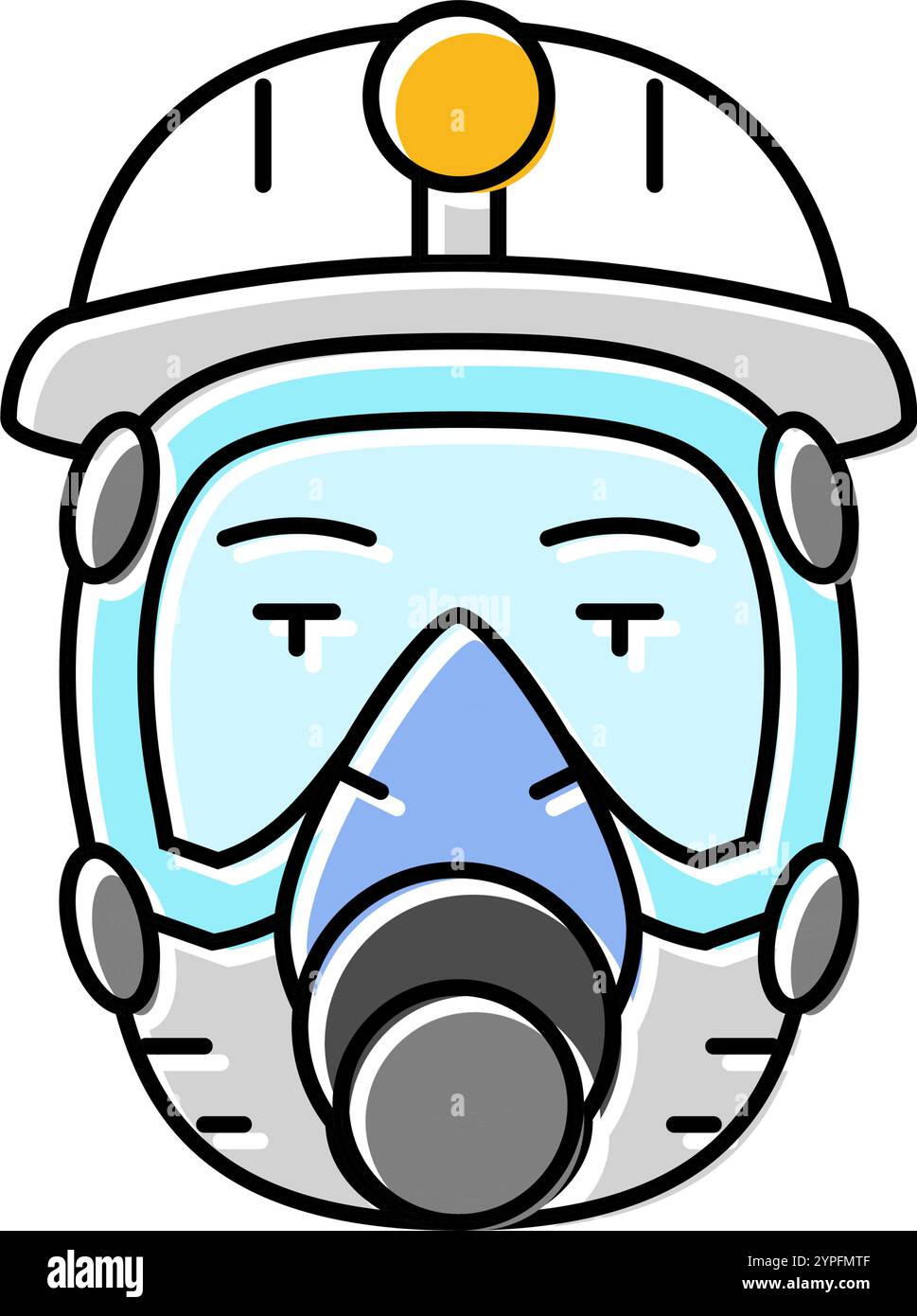 mining mask face color icon vector illustration Stock Vector Image ...