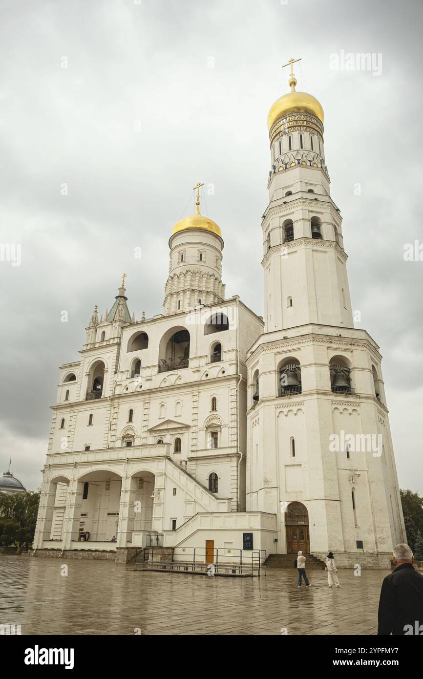 Moscow, Russia - Aug 23 2024: Photograph of the golden-domed churches ...