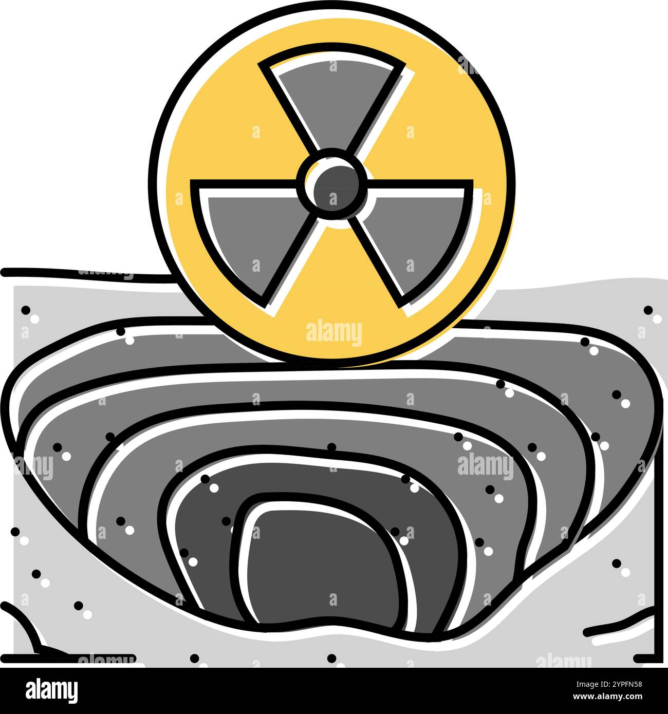 uranium mining nuclear energy color icon vector illustration Stock ...