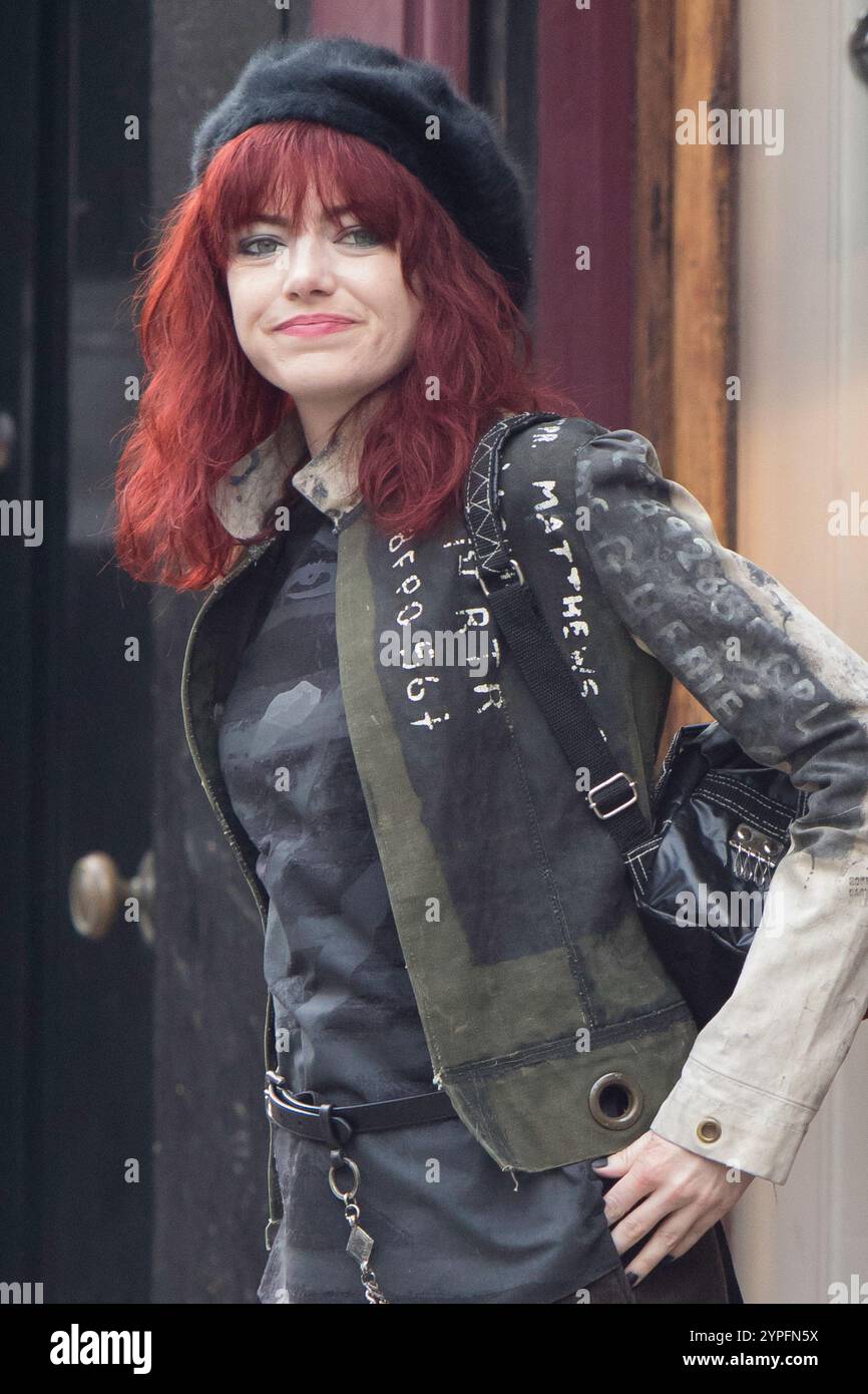 Emma Stone Films Cruella in London during 2019 Stock Photo - Alamy