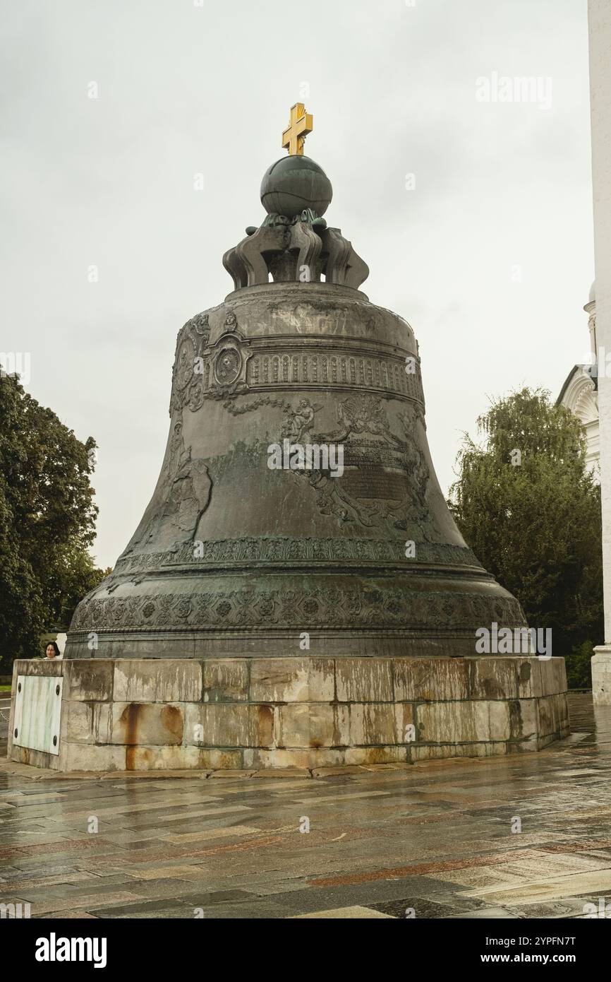 Moscow, Russia - Aug 23 2024: Photo of the historic Tsar Bell, the ...