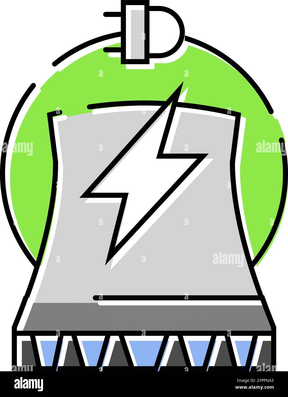 electricity nuclear energy color icon vector illustration Stock Vector ...
