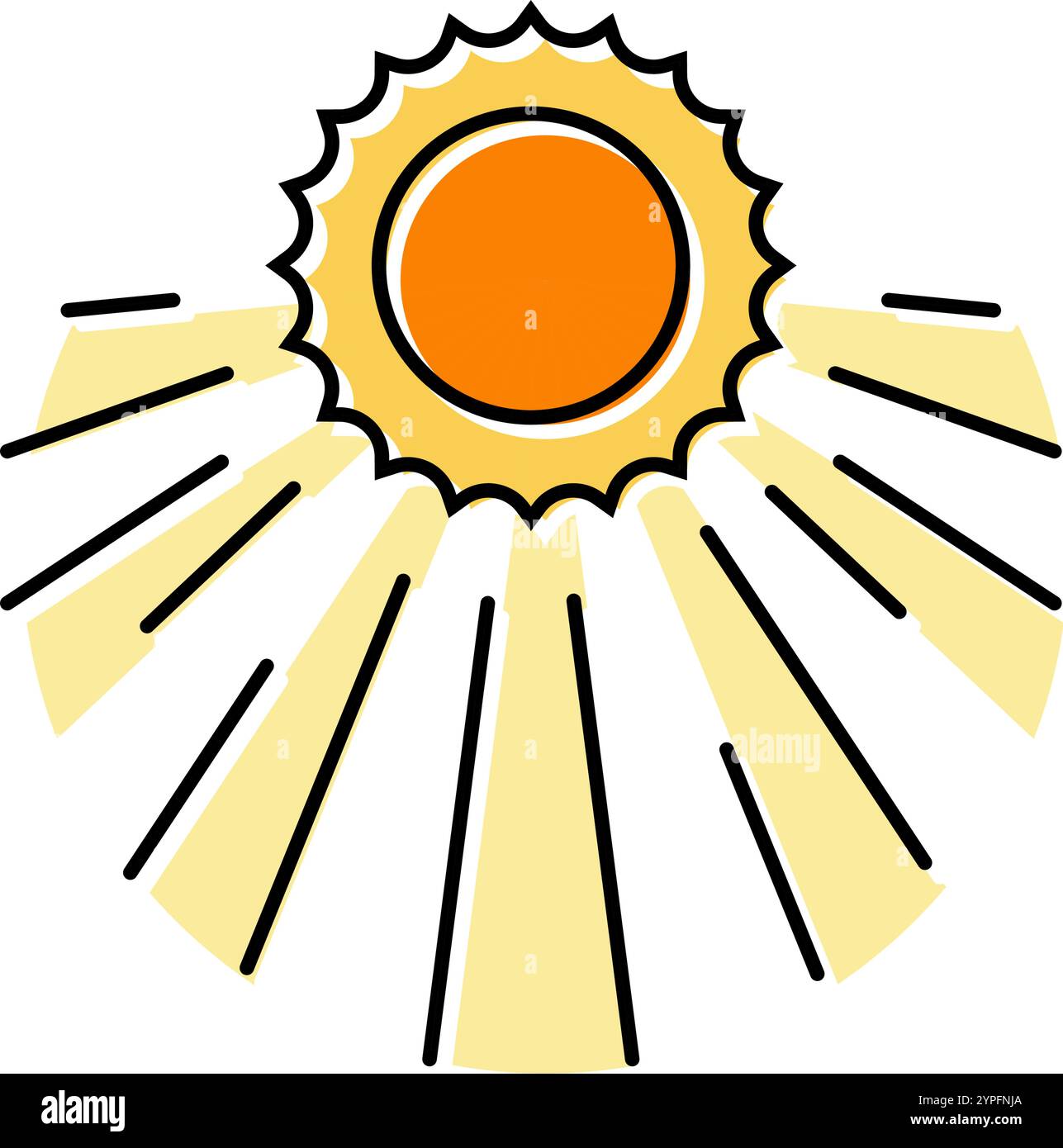 sun rays solar panel color icon vector illustration Stock Vector Image ...