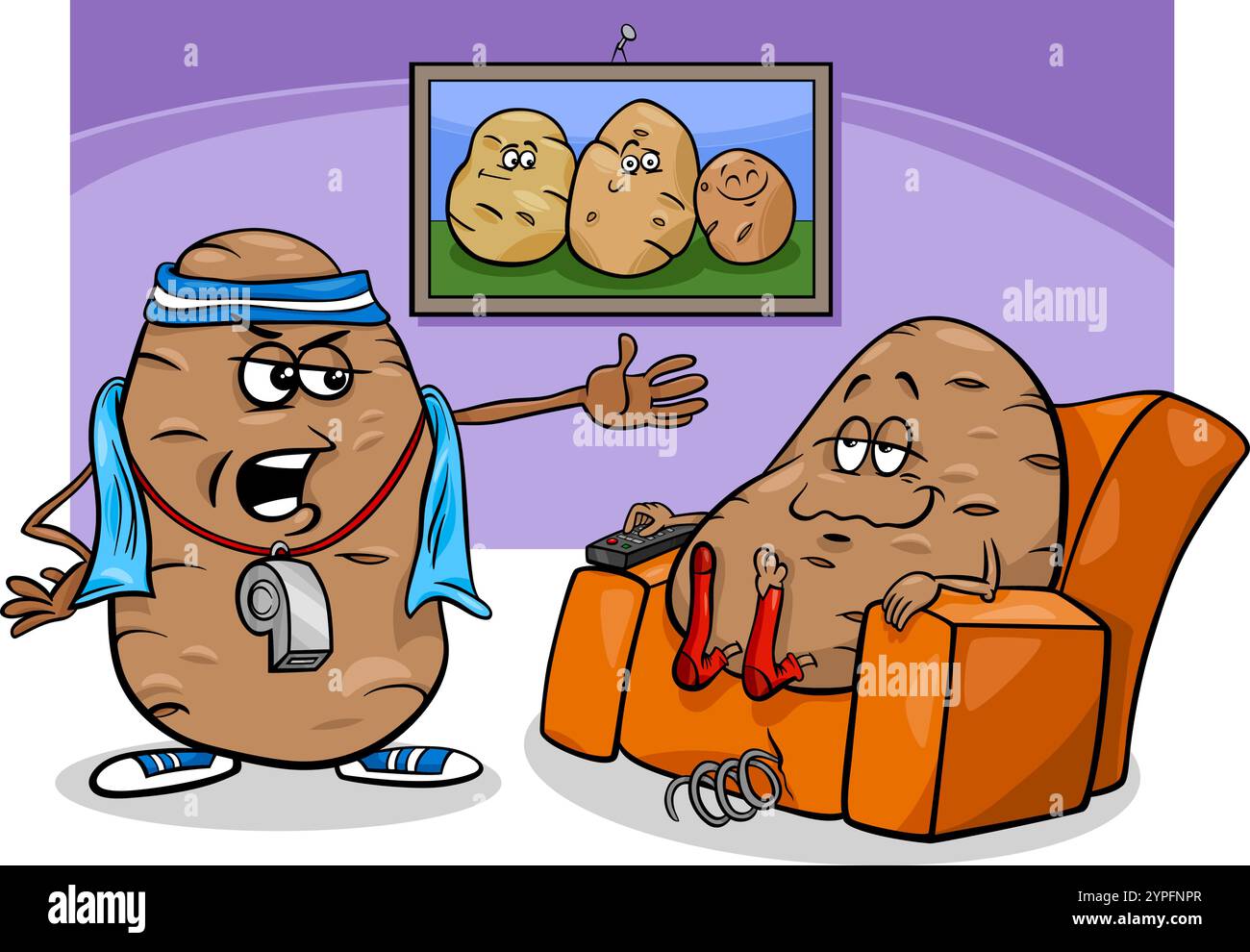 No Couch Potato Cartoon