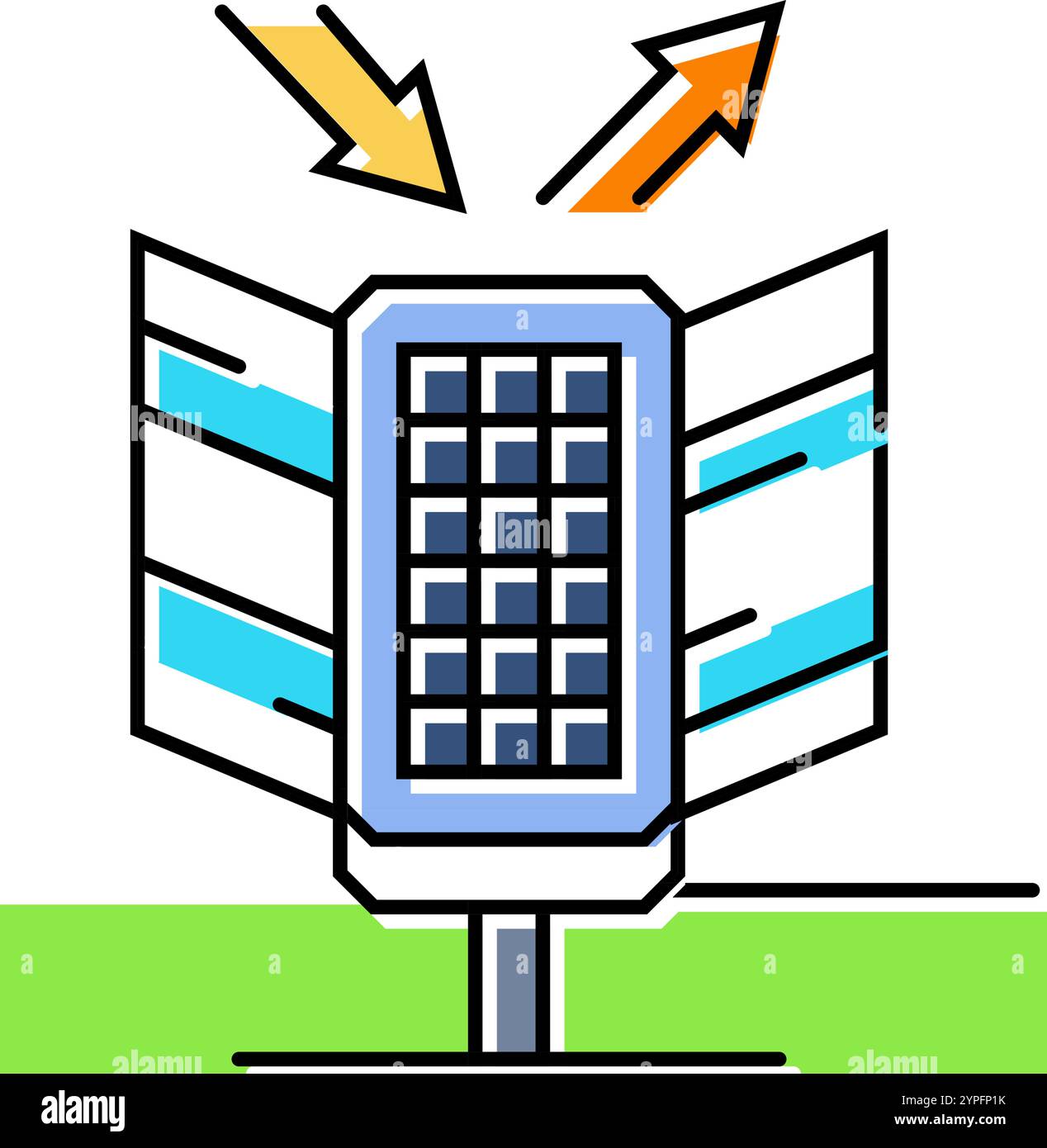 maintenance solar panel color icon vector illustration Stock Vector ...