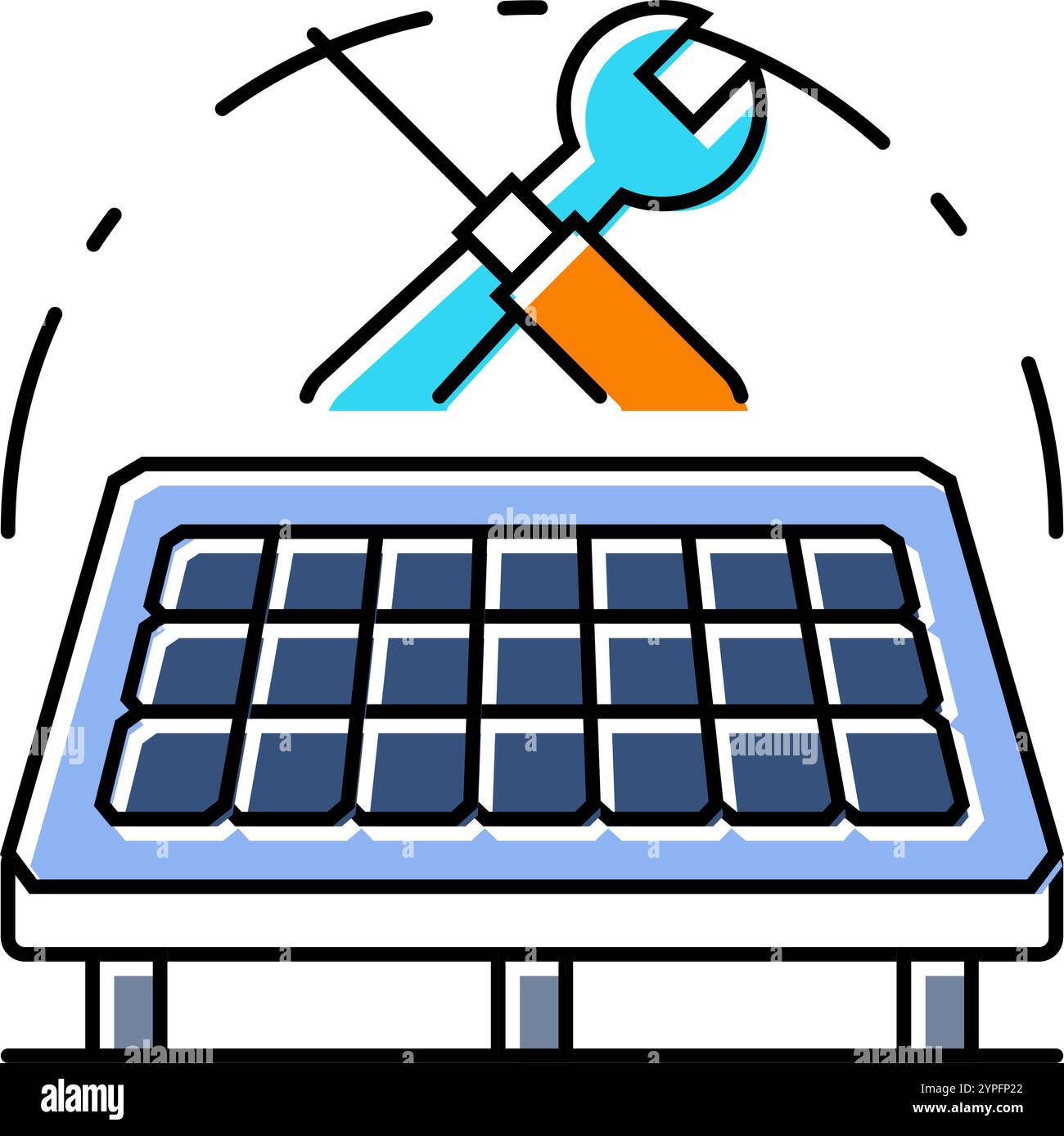charging station solar panel color icon vector illustration Stock ...