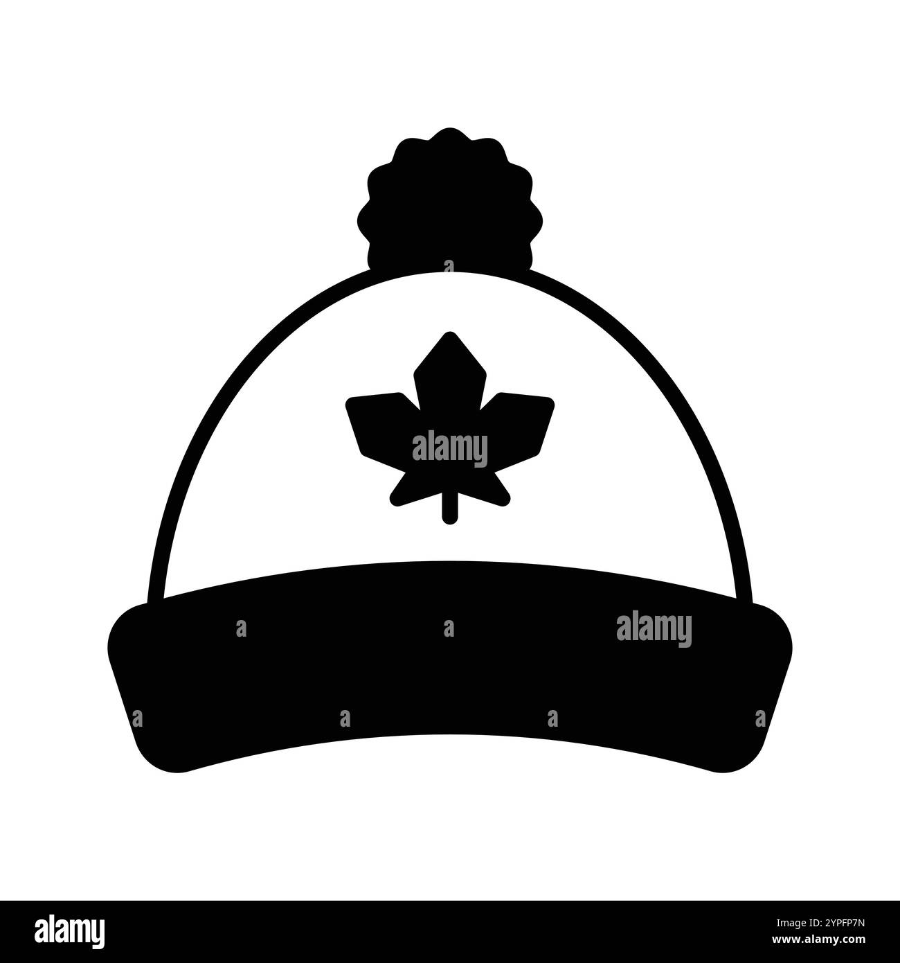 Maple leaf on hat showing concept vector of canadian cultural hat ...
