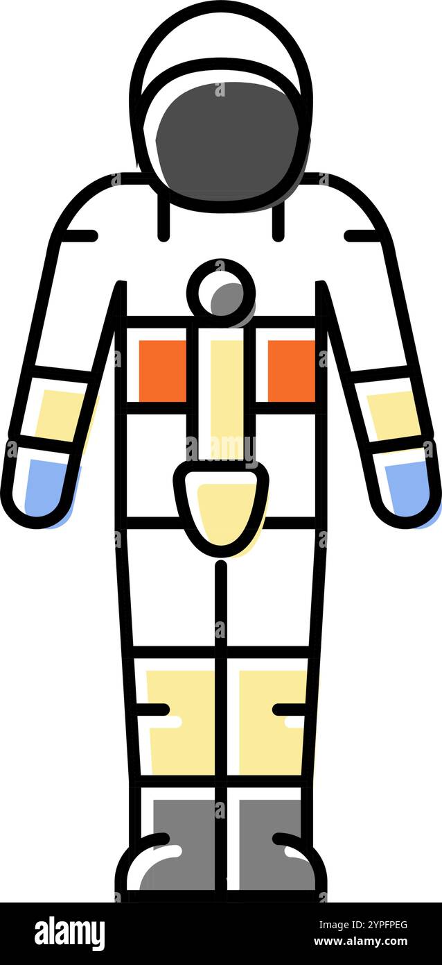 spacesuit space exploration color icon vector illustration Stock Vector ...
