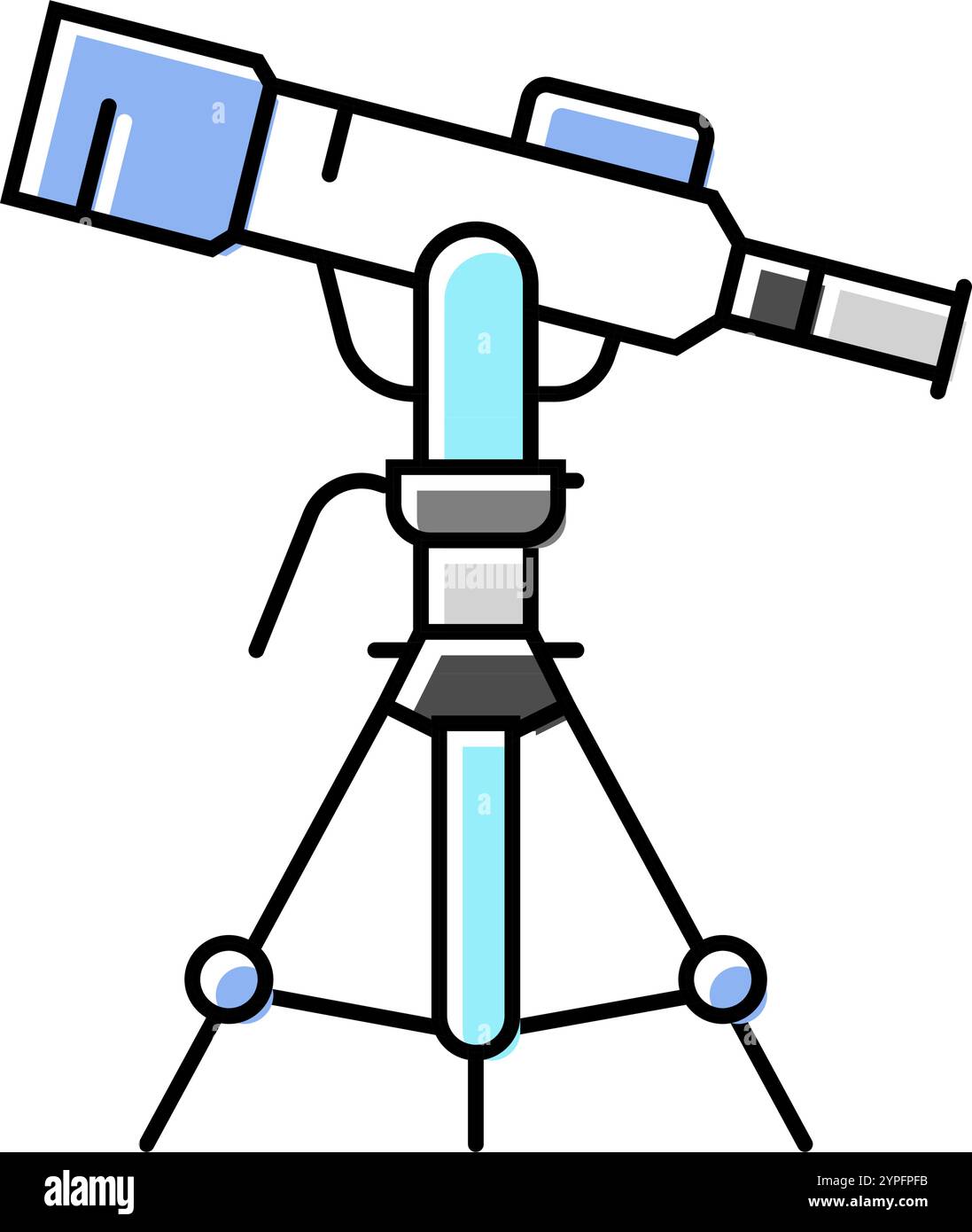 telescope space exploration color icon vector illustration Stock Vector ...