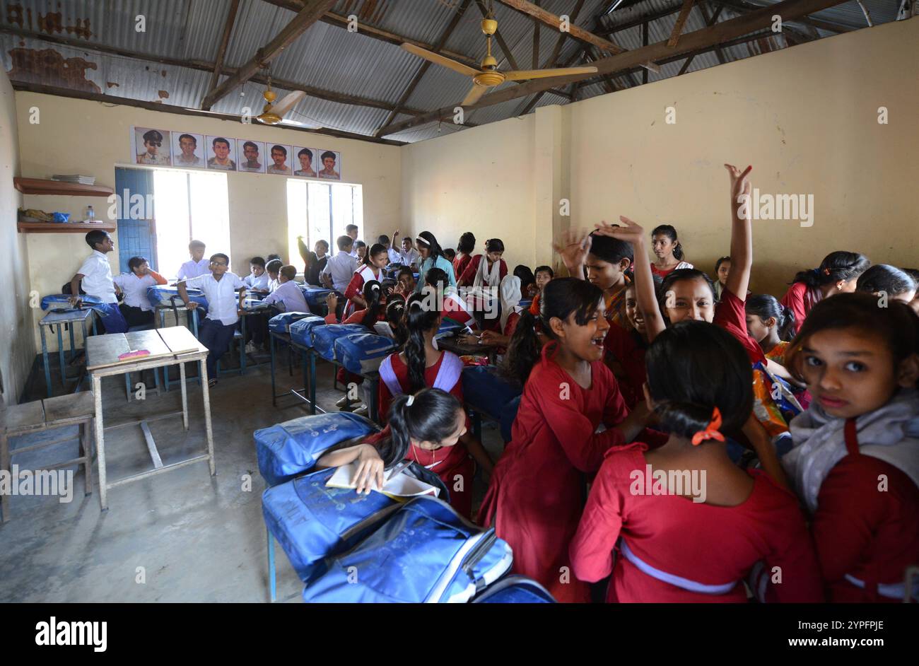 Primary school children in a small local school in the outskirts of ...