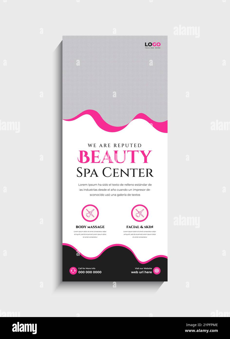 Beauty Spa Salon roll up banner or standee design Stock Vector Image ...