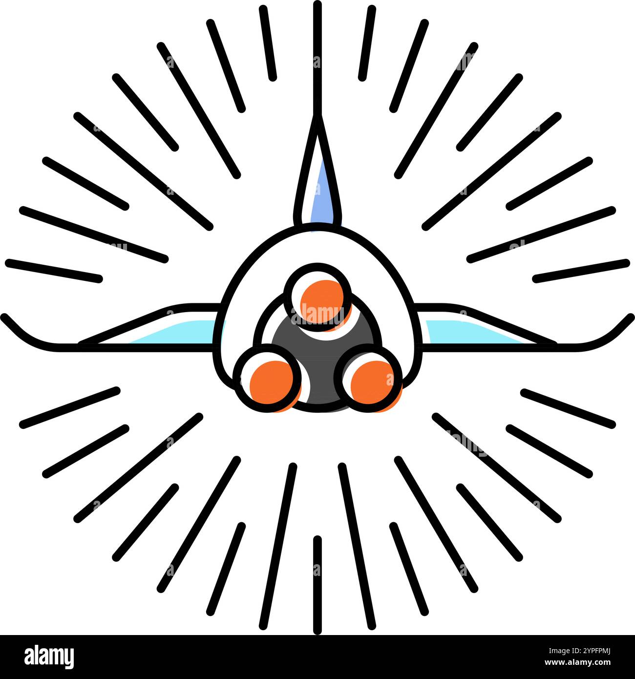 interstellar travel space exploration color icon vector illustration ...
