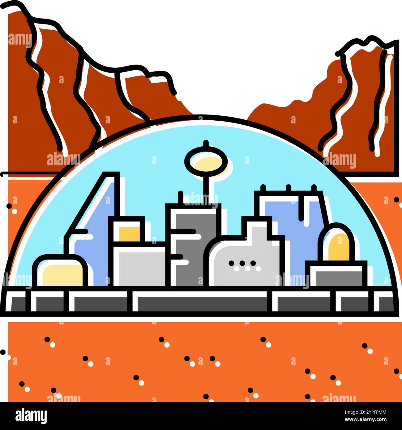 Colony space exploration icon hi-res stock photography and images - Alamy