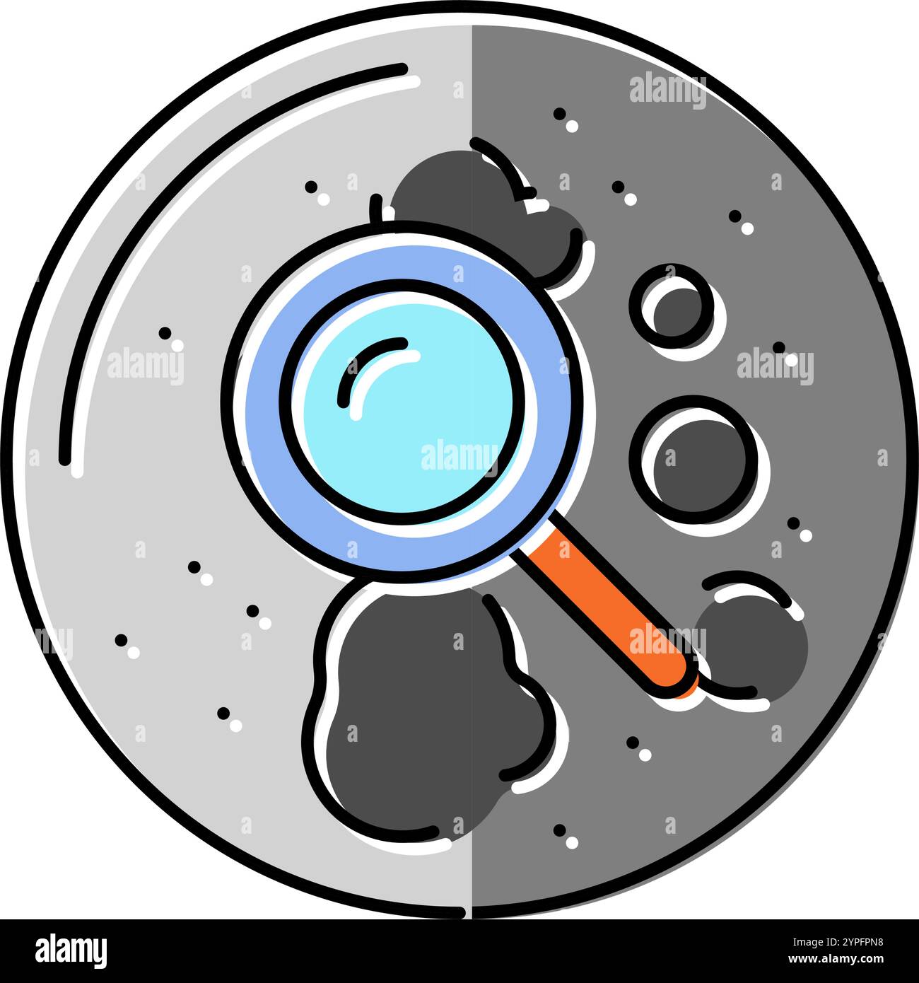 lunar exploration space exploration color icon vector illustration ...