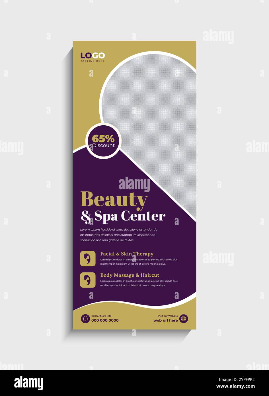 Beauty Spa Salon roll up banner or standee design Stock Vector Image ...
