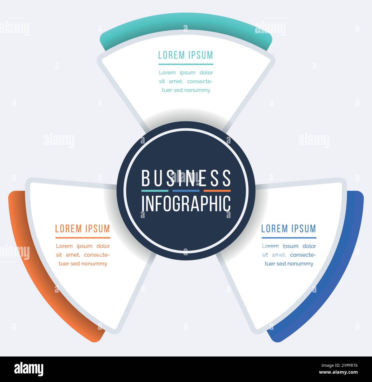 Business Infographic 3 Steps, objects, elements or options infographics ...
