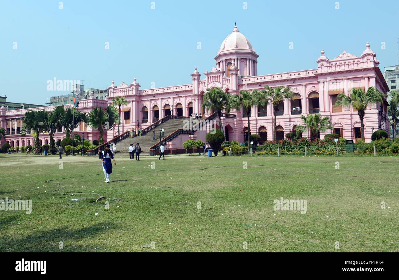 The Ahsan Manzil Museum at the former palace of the Nawab of Dhaka in ...
