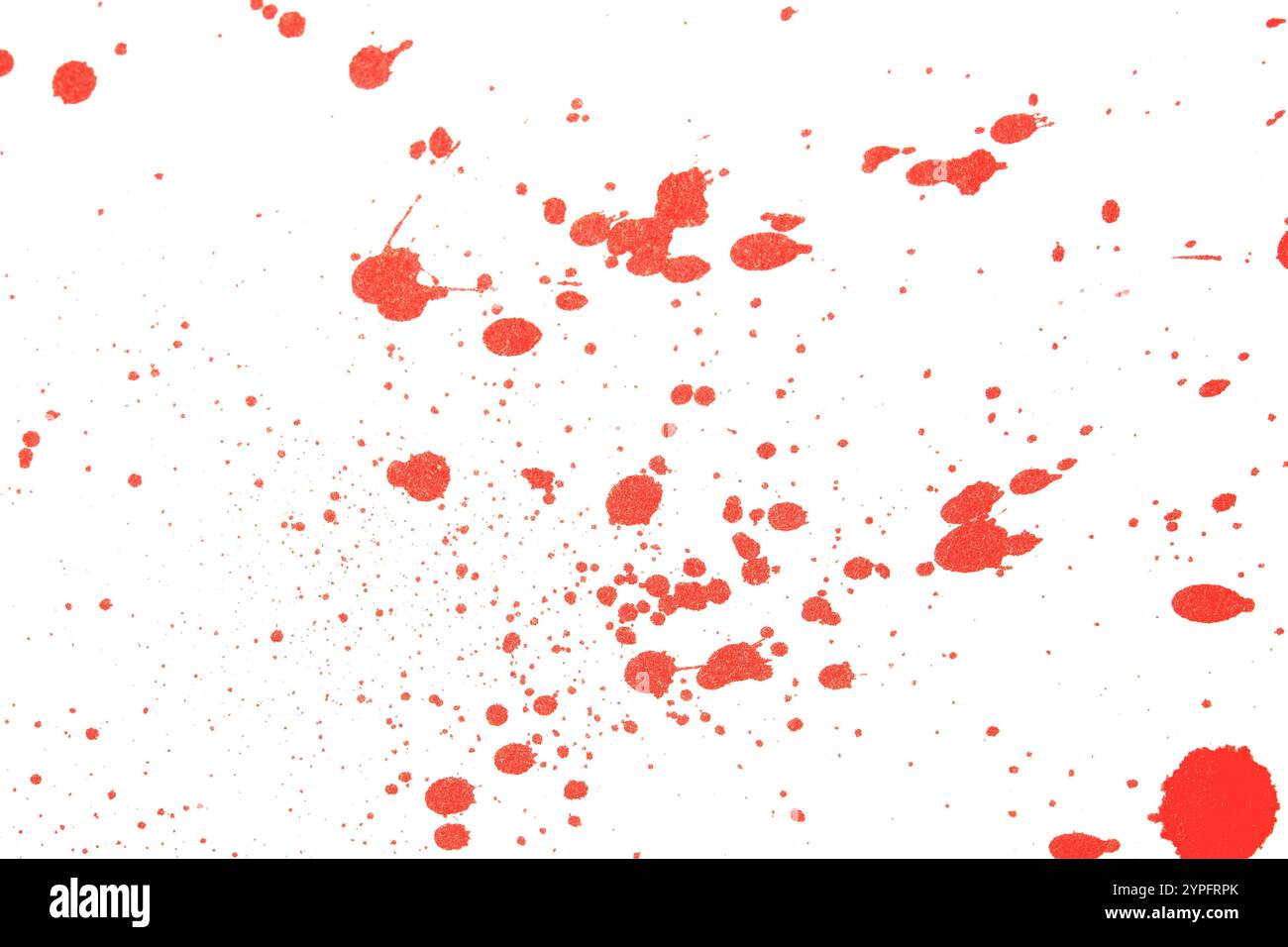 Black Messy Creative Ink Splatters Drips and Inkblot Close Up on White ...