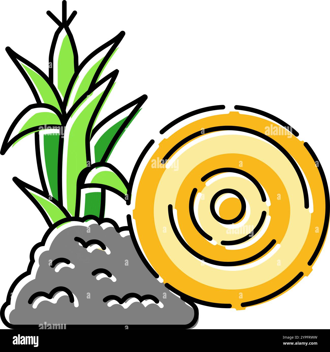 feedstock biomass color icon vector illustration Stock Vector Image ...