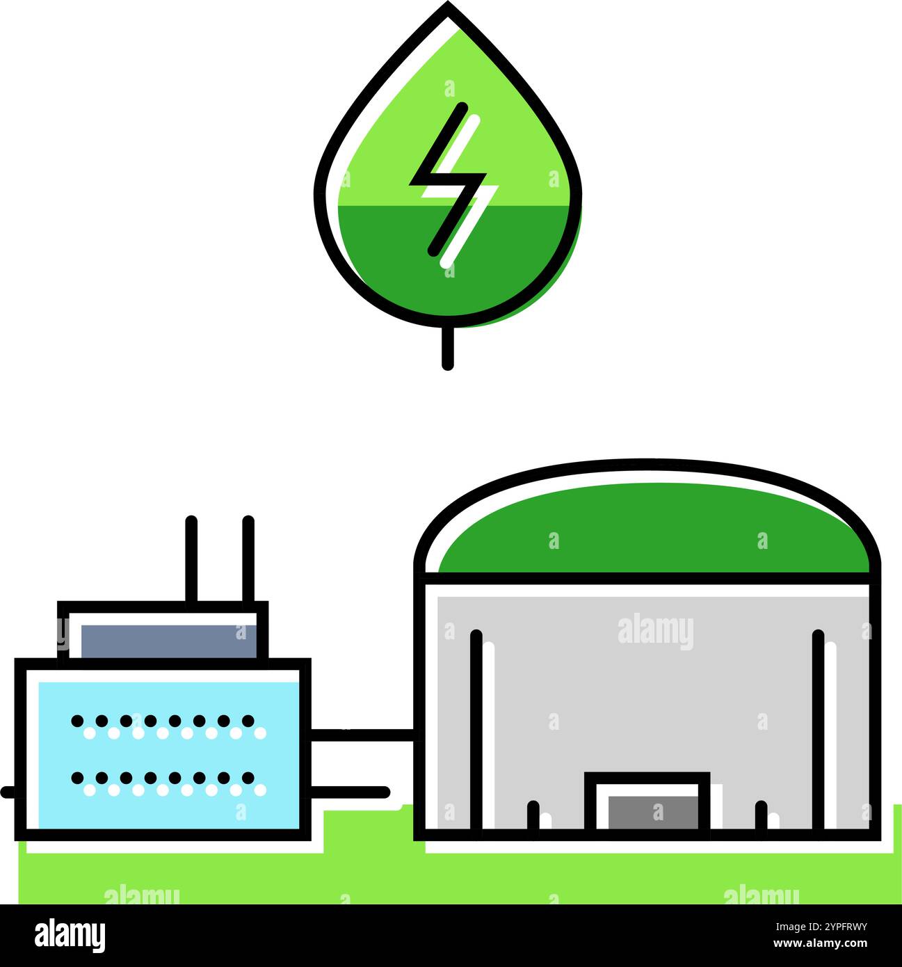 biogas plant biomass color icon vector illustration Stock Vector Image ...