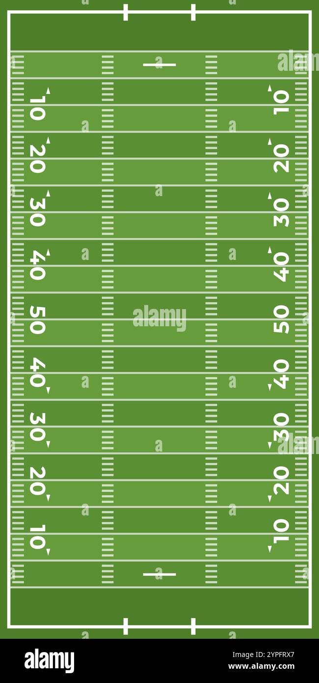 American football field. View from above. Vector illustration Stock ...