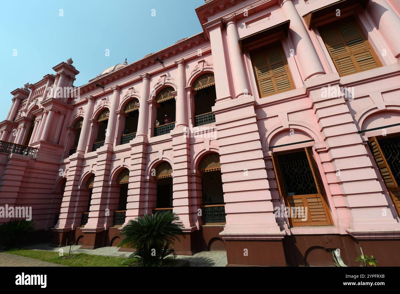 The Ahsan Manzil Museum at the former palace of the Nawab of Dhaka in old Dhaka, Bangladesh ...