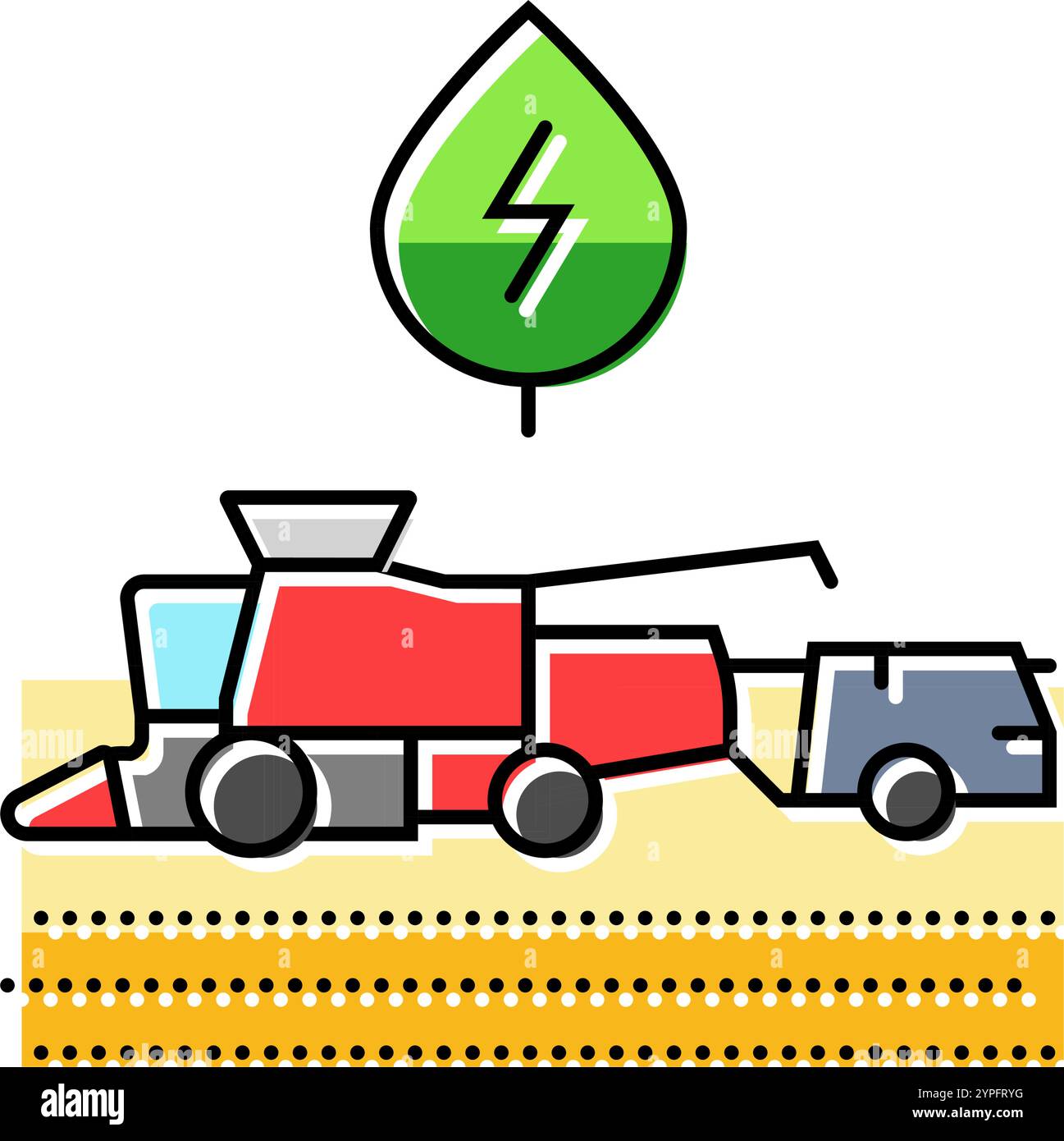 bioenergy harvesting biomass color icon vector illustration Stock ...